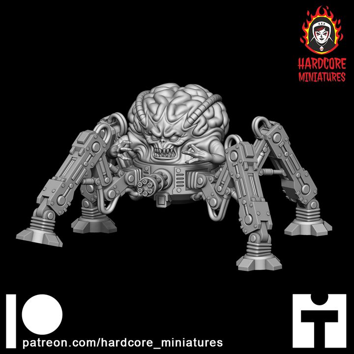 3D Printable Master Brain Walking by Hardcore Miniatures